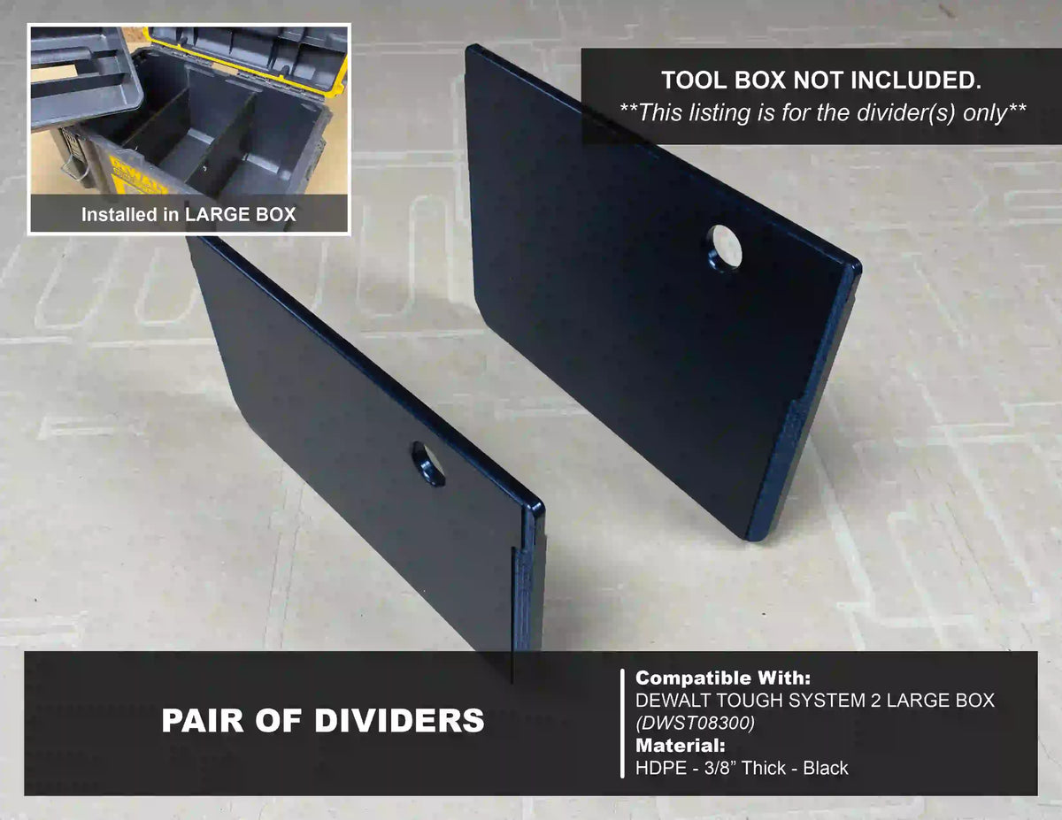 Dividers for Dewalt ToughSystem 2.0 Large Tool Box - Tools/Case NOT In ...